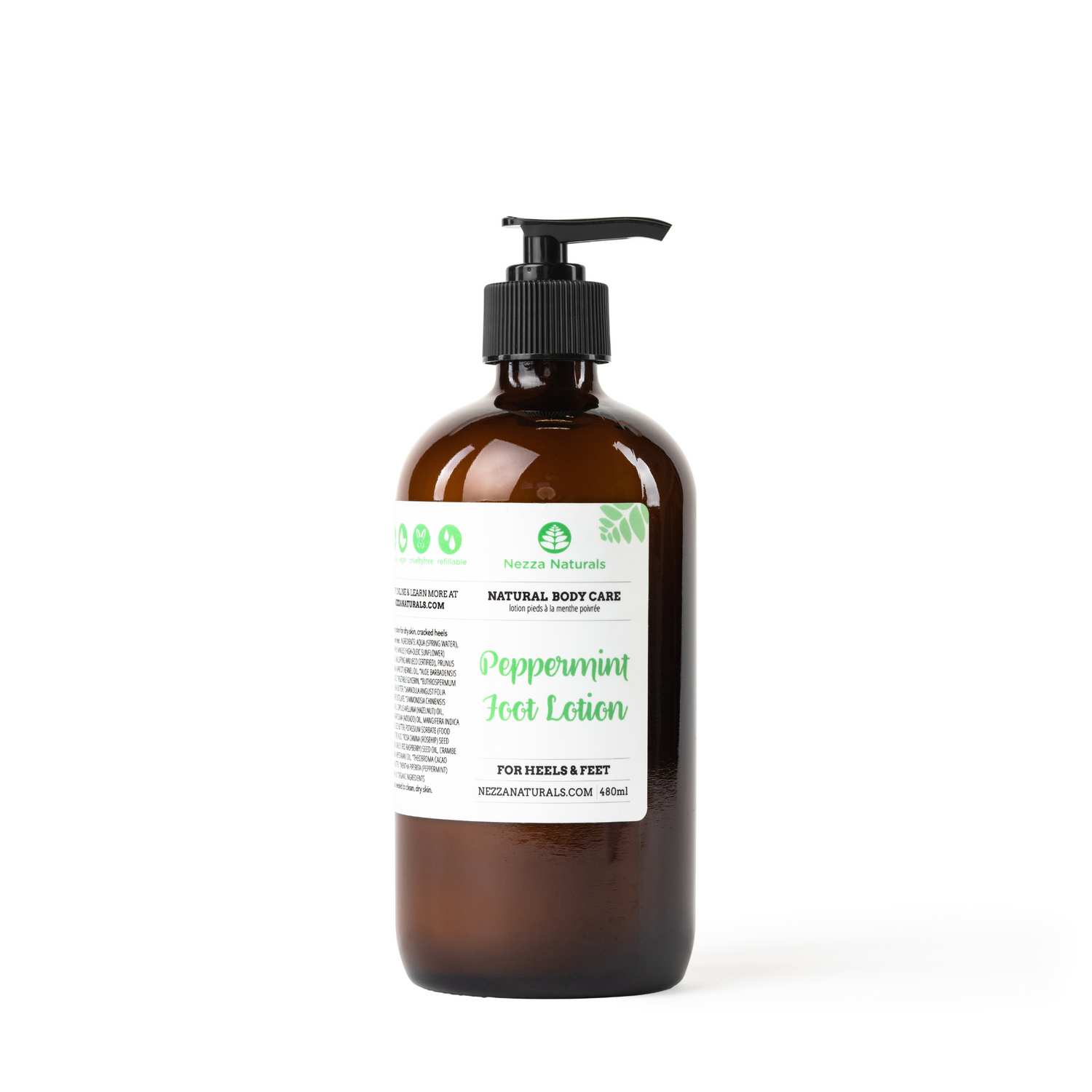 Peppermint Foot Lotion | Anti-bacterial and Fungal | Nezza Naturals